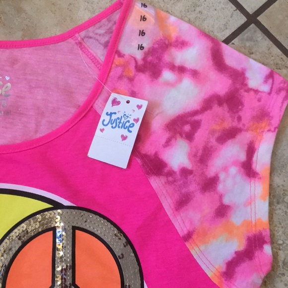 Justice | Shirts & Tops | Nwt Justice Pink Sequined Smiley Face Tshirt ...